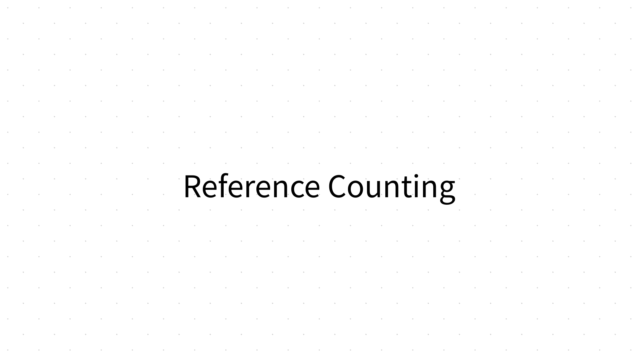 Reference Counting